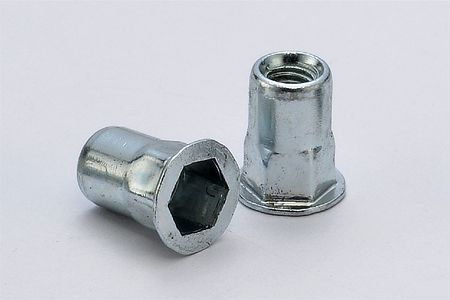 American Style Flat Flange Open End Half-Hex Blind Rivet Nut | Premium ...